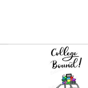 College Card - College Bound With Loaded SUV, Printable, Downloadable ...