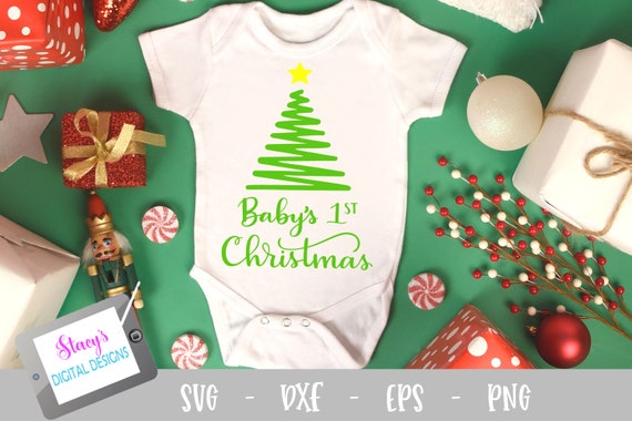 Christmas SVG Baby's First Christmas Cut File for Cricut | Etsy