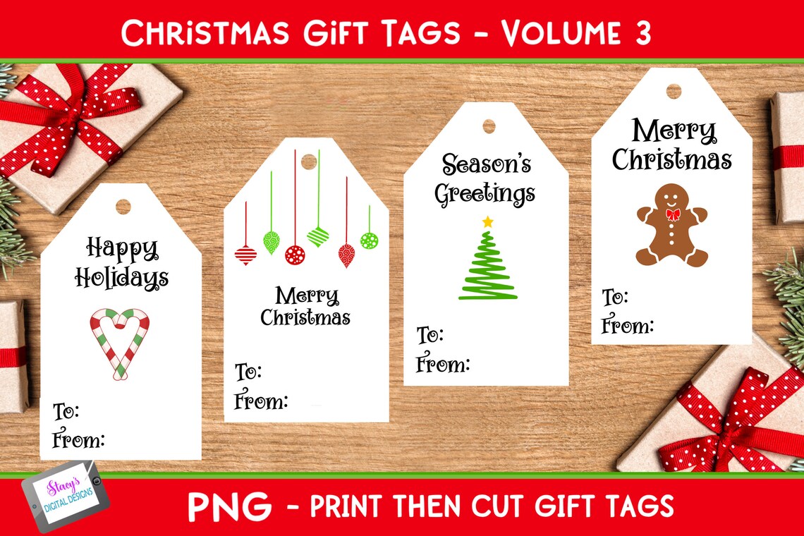 Christmas Gift Tag Bundle 16 Christmas Gift Tags PNG - Etsy