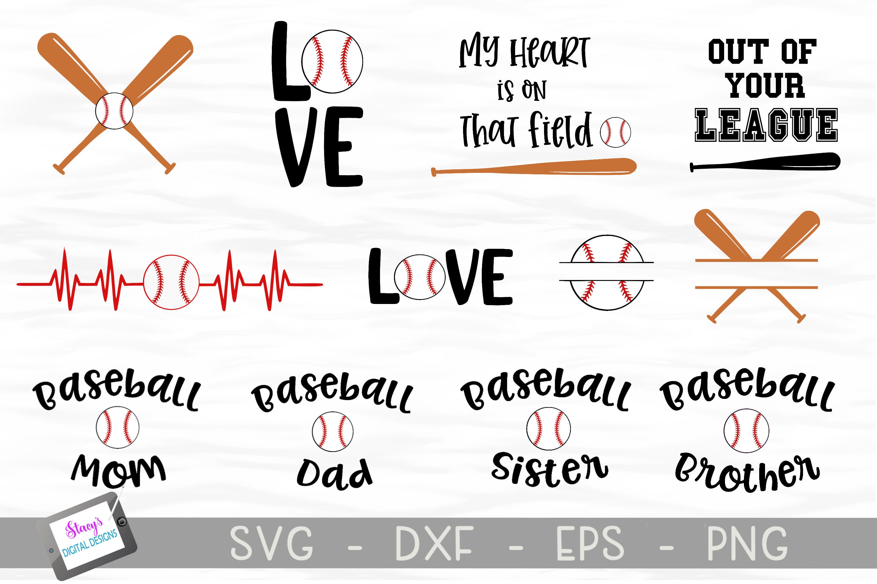Baseball SVG Bundle Includes 12 Baseball SVG Cut Files | Etsy