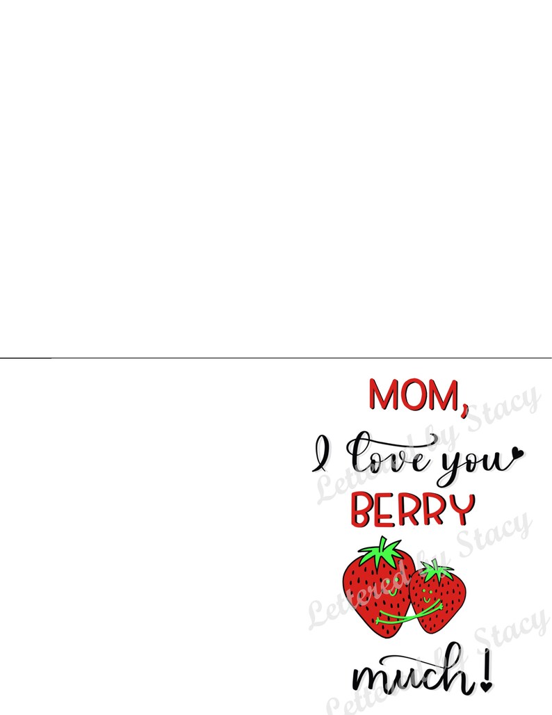 Mother's Day Card I Love You Berry Much Pun Card | Etsy
