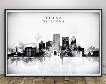 Tulsa Skyline Print - Etsy