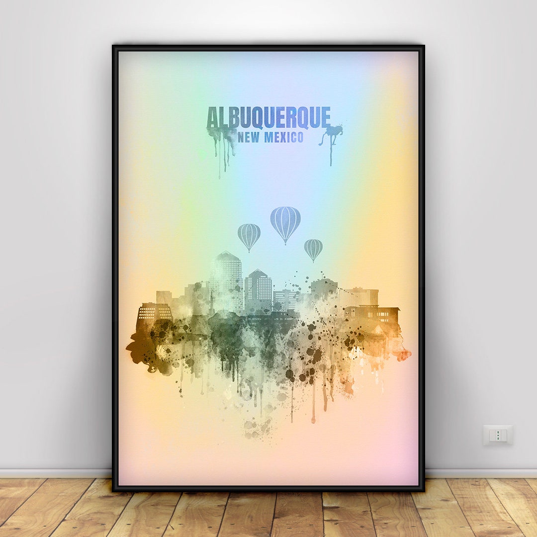 Albuquerque Poster U.S. State New Mexico City New Home Decor Wall Art ...