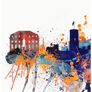 Bonn Prints, Bonn 3 Pieces Wall Art, Triptych of Germany Skyline, Set ...