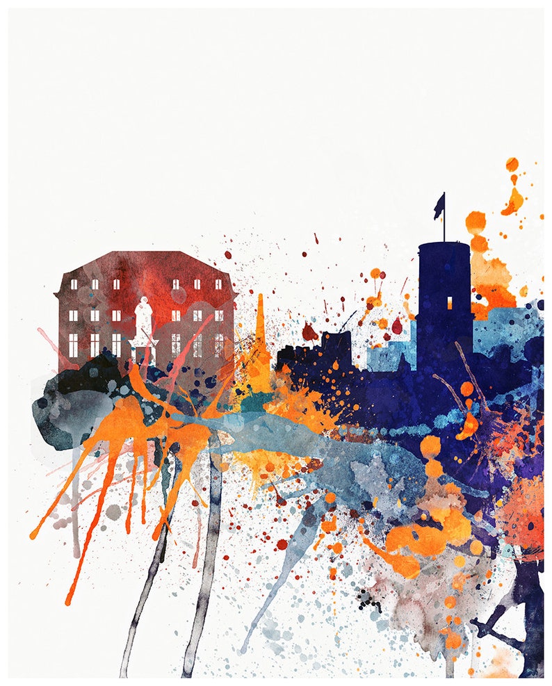 Bonn Prints, Bonn 3 Pieces Wall Art, Triptych of Germany Skyline, Set ...