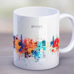 Bruges Coffee Mug City Skyline Belgium Mug Tea Cup Travel Souvenir ...