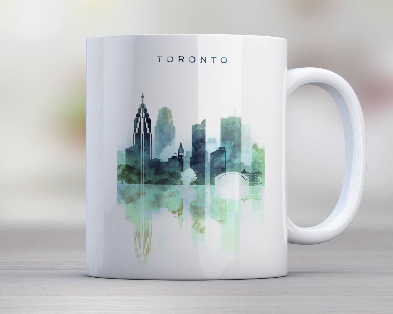 Toronto Coffee Mug City Mug Tea Skyline Cup Green - Etsy