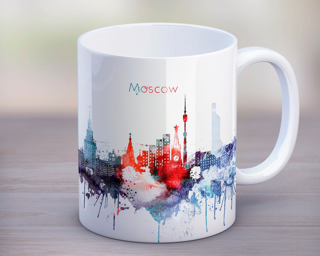 Moscow Unique Tea Mug Russia Cityscape Mug Skyline Cup - Etsy