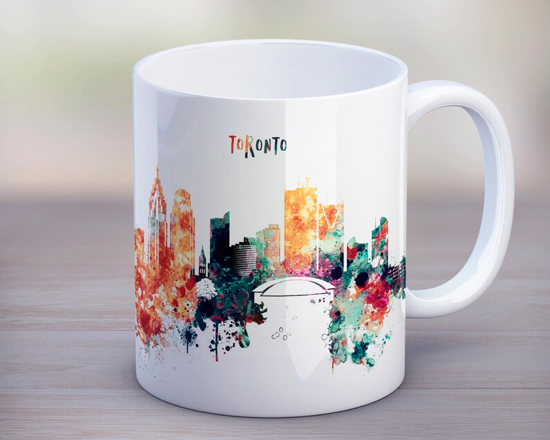 Toronto Tea Mug City Mug Coffee Skyline Cup Silhouette - Etsy