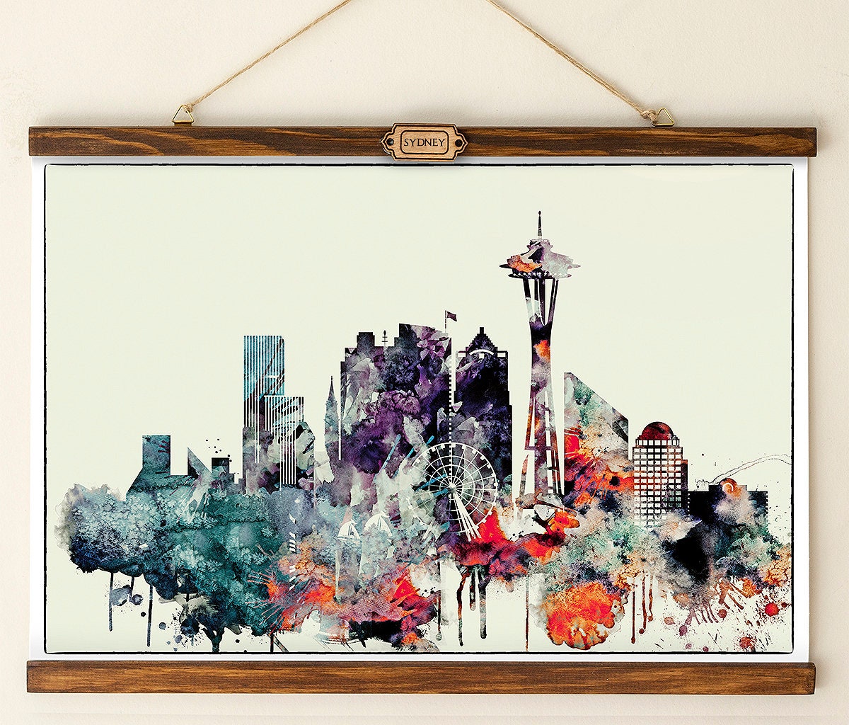 Sydney Skyline City Canvas Print Australia Panoramic Wall - Etsy