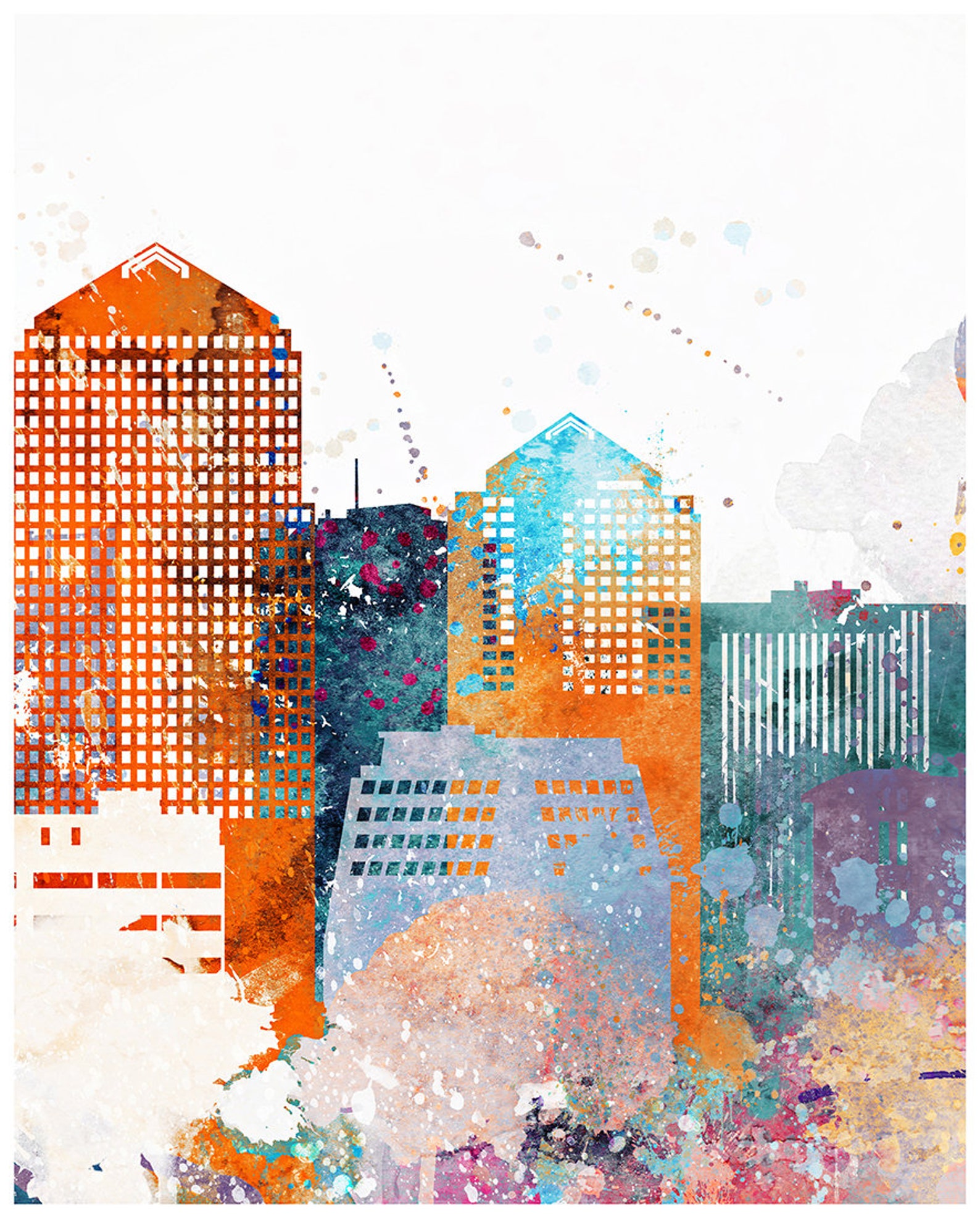 Set of 3 Albuquerque Prints, Albuquerque 3 Pieces Wall Art Triptych of ...