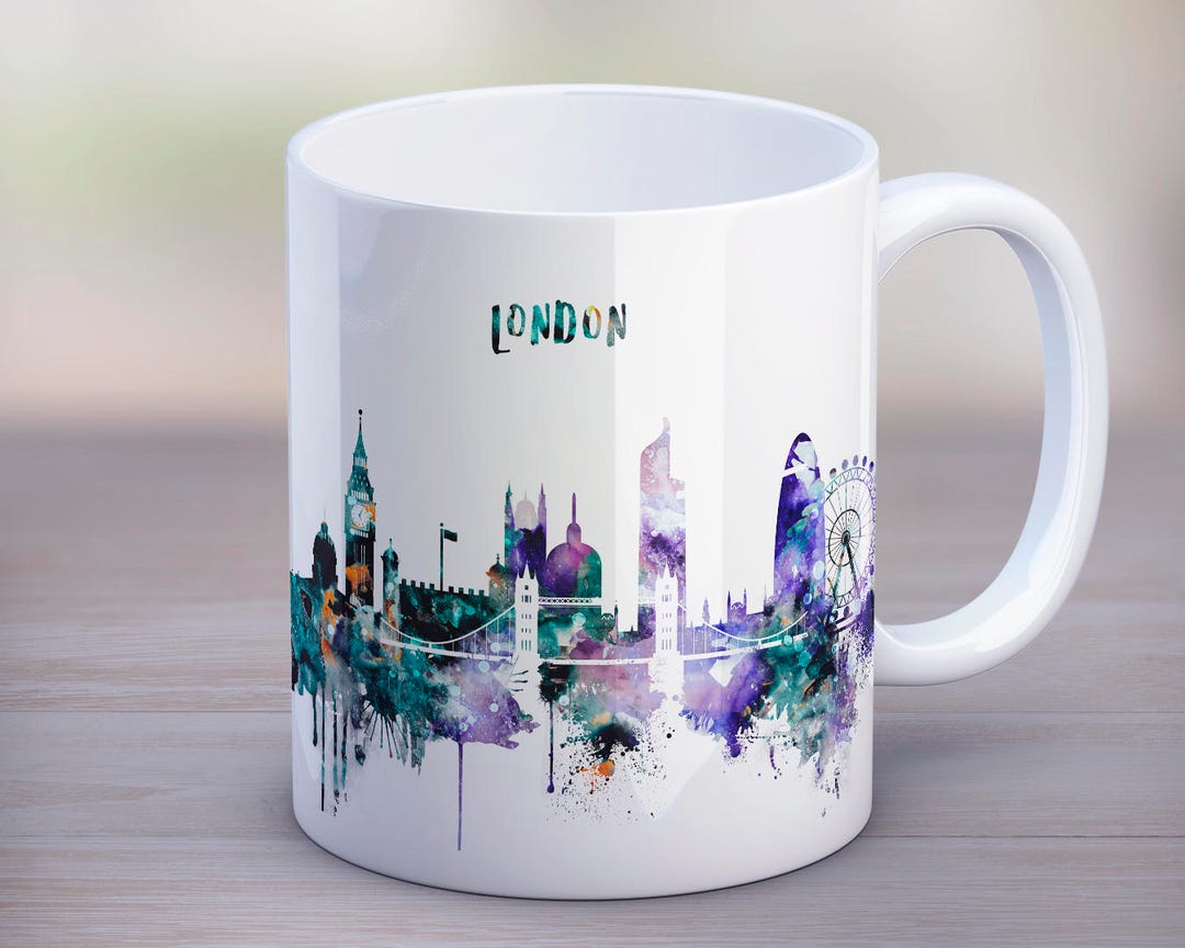 London Coffee Mug, City Mug, Tea Skyline Cup, Silhouette Gifts for Her ...