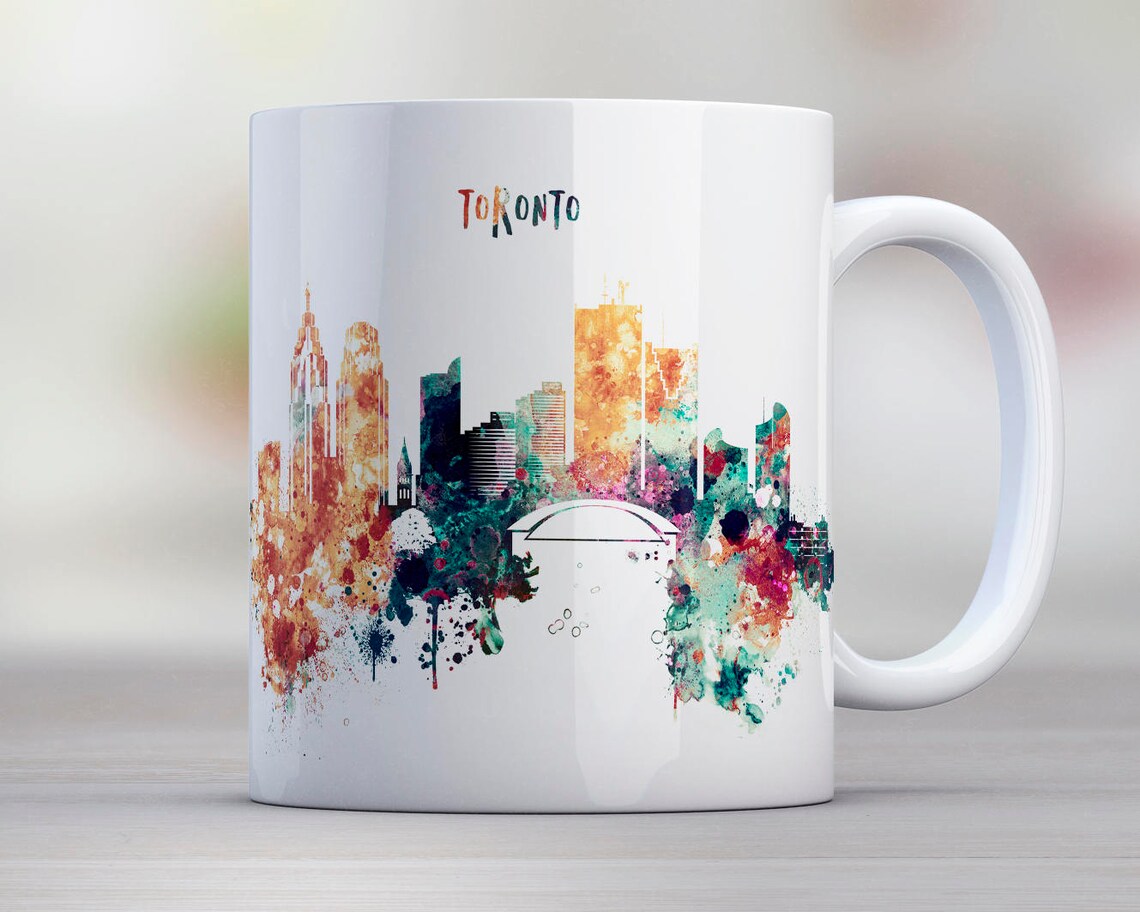 Toronto Tea Mug City Mug Coffee Skyline Cup Silhouette - Etsy