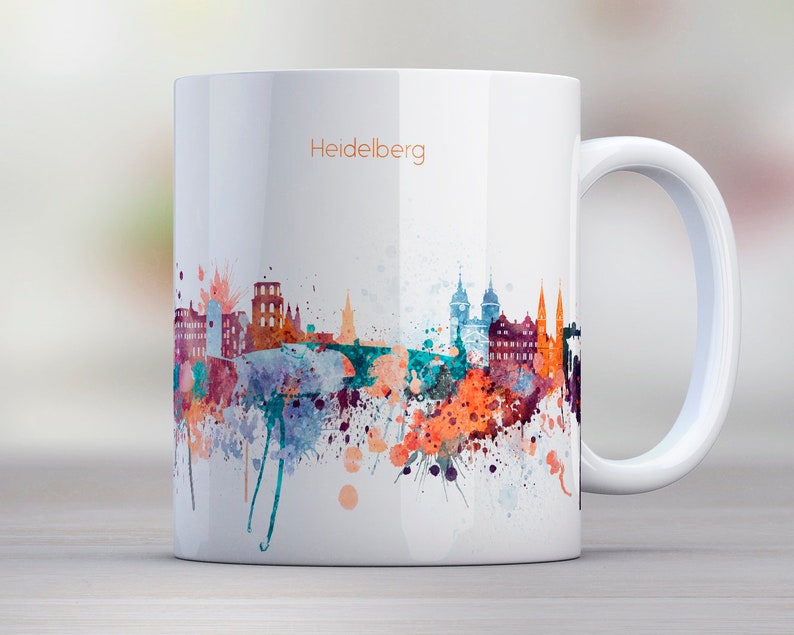 Heidelberg Skyline Unique Coffee Mug Germany City Cityscape - Etsy