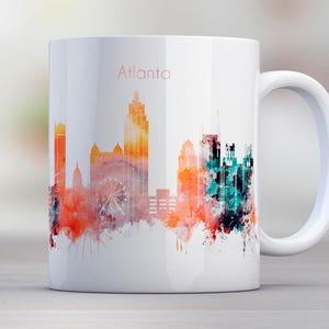 Atlanta Architecture Tea Mug USA City Mug Coffee Skyline - Etsy