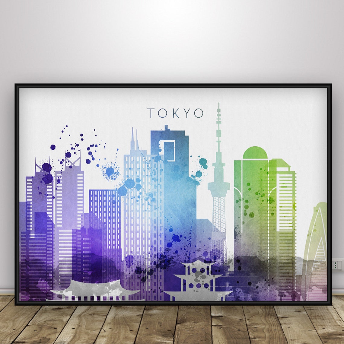 Tokyo Poster Tokyo Art Print Tokyo Skyline Wall Art Office - Etsy UK
