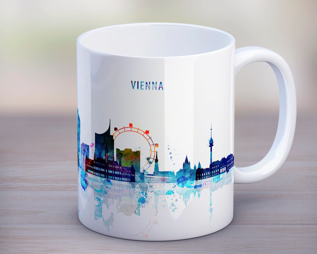 Vienna City Skyline Mug, Austria Coffee Mug, Home Cup, Travel Souvenir ...