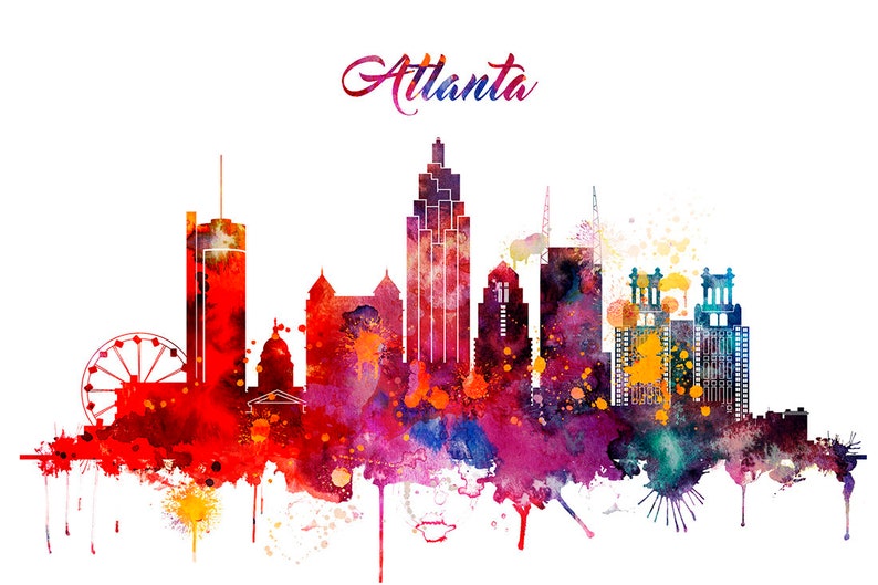 Atlanta Unique Tea Mug Georgia Cityscape Mug Skyline Cup - Etsy