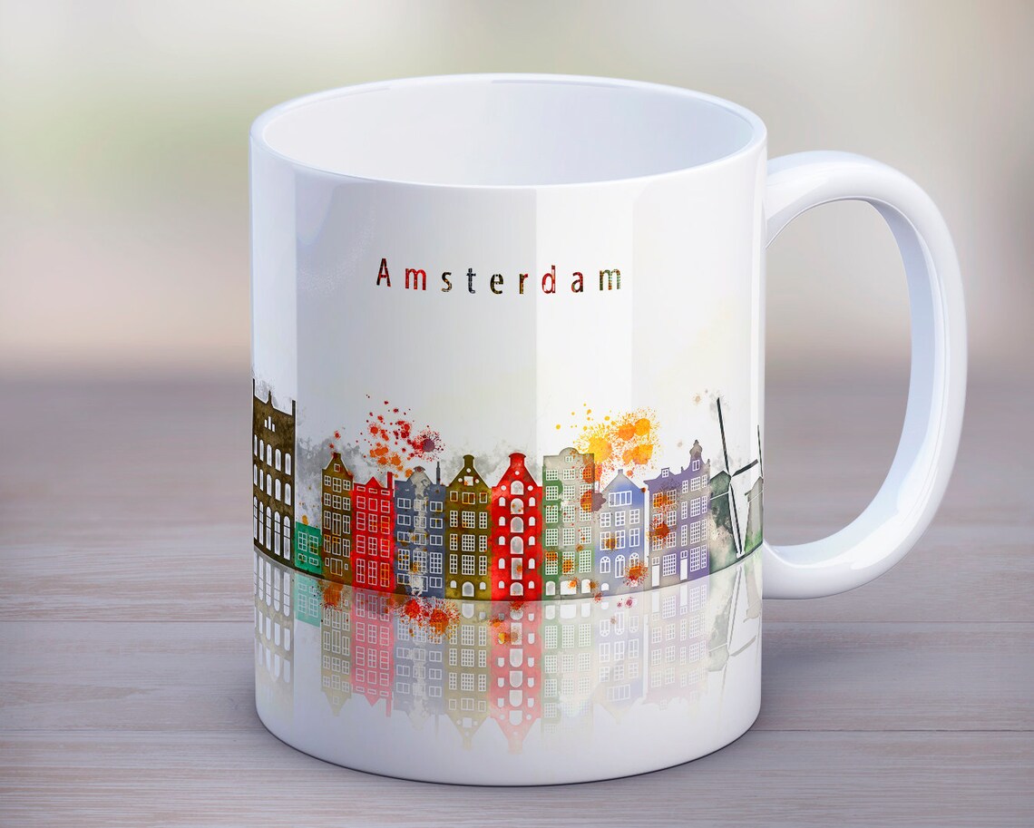 Amsterdam City Skyline Coffee Mug Netherlands Mug Tea Cup - Etsy