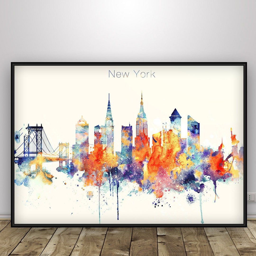 New York Skyline, New York Poster, NYC, New York Print, Home Decor, New ...