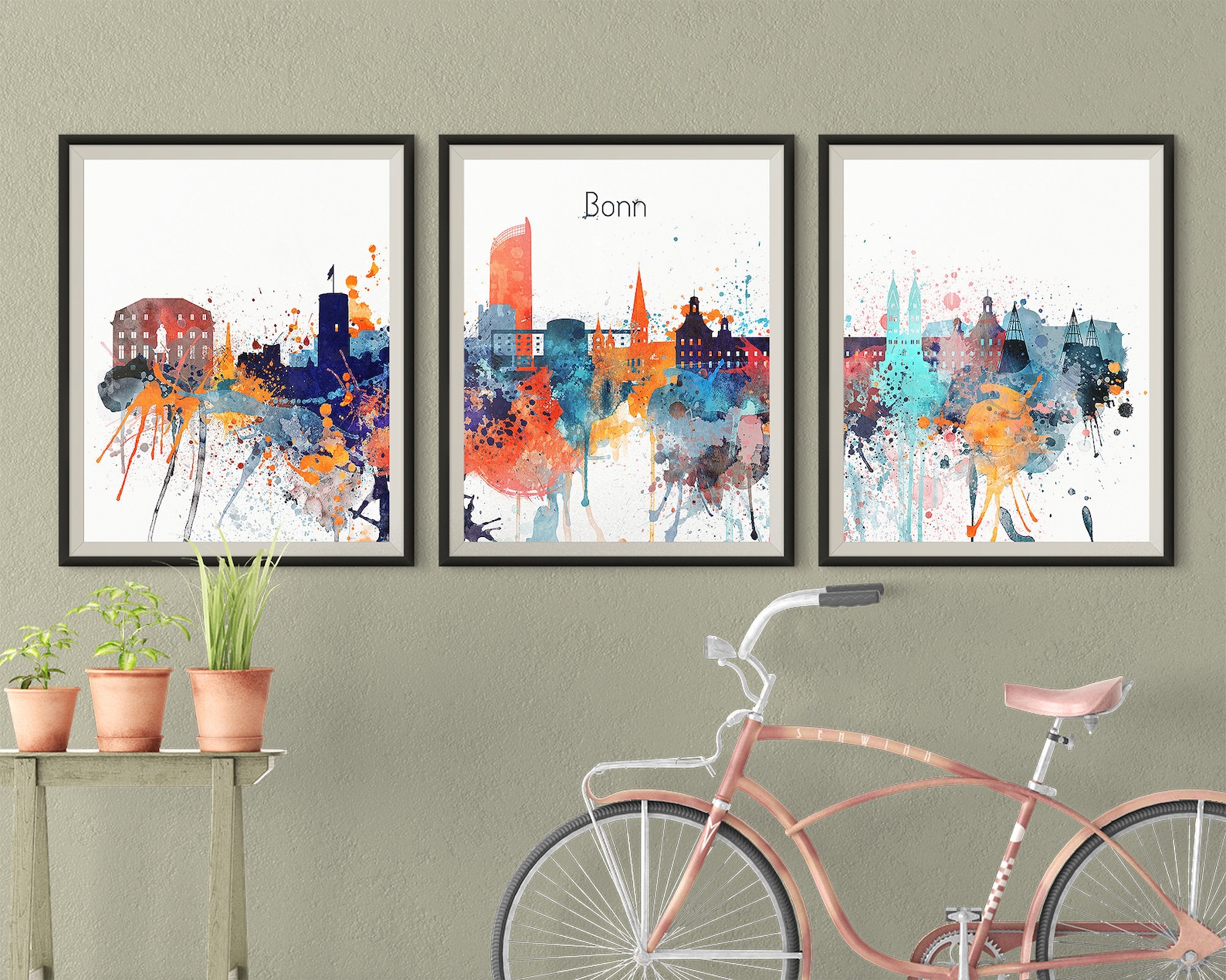 Bonn Prints Bonn 3 Pieces Wall Art Triptych of Germany | Etsy