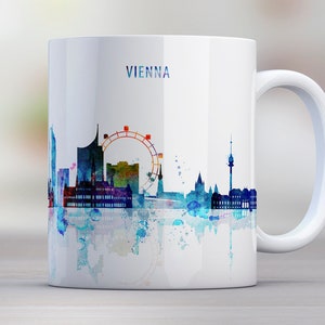 Vienna City Skyline Mug, Austria Coffee Mug, Home Cup, Travel Souvenir ...