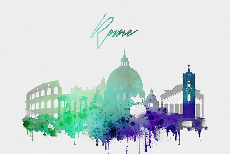 Rome Print Colosseum Vatican Poster Art Print City Poster - Etsy