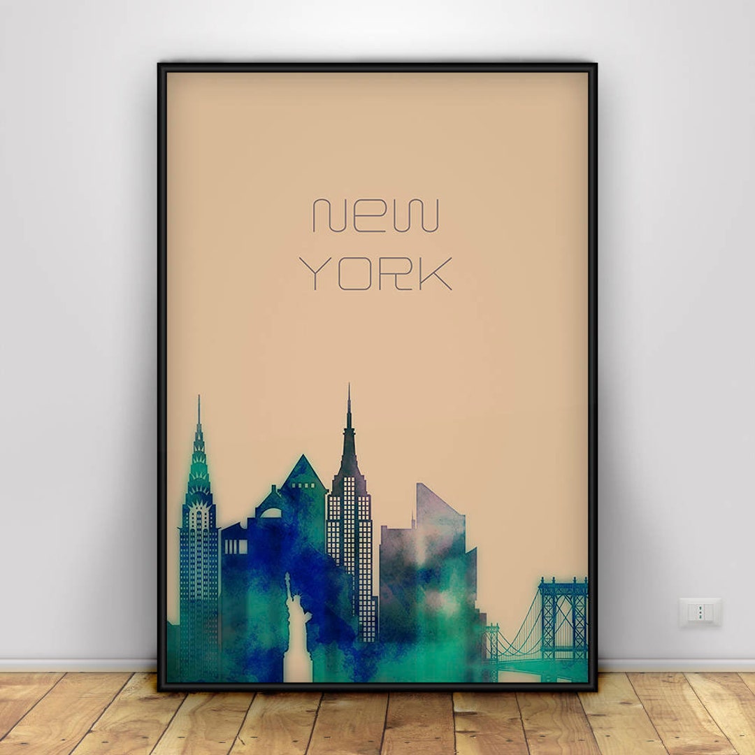 New York City Print New York Poster NYC Wall Art Home Decor Gift ...