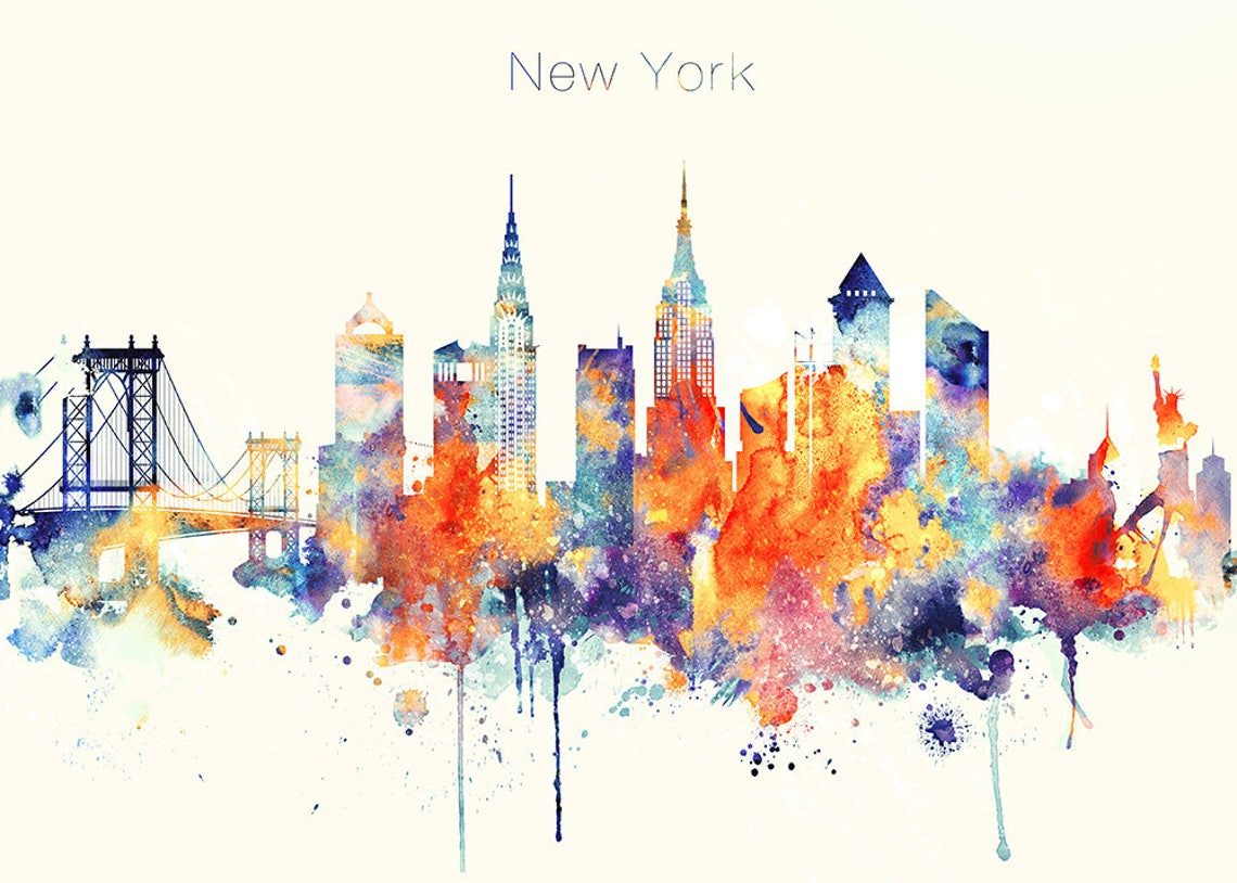 New York Skyline New York Poster NYC New York Print Home - Etsy