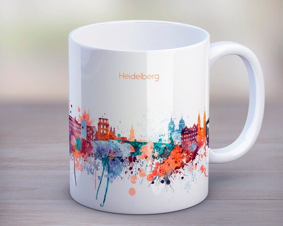 Heidelberg Skyline Unique Coffee Mug Germany City Cityscape - Etsy
