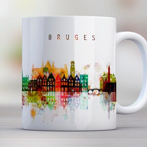 Bruges City Skyline Coffee Mug Belgium Mug Tea Cup Travel Souvenir ...