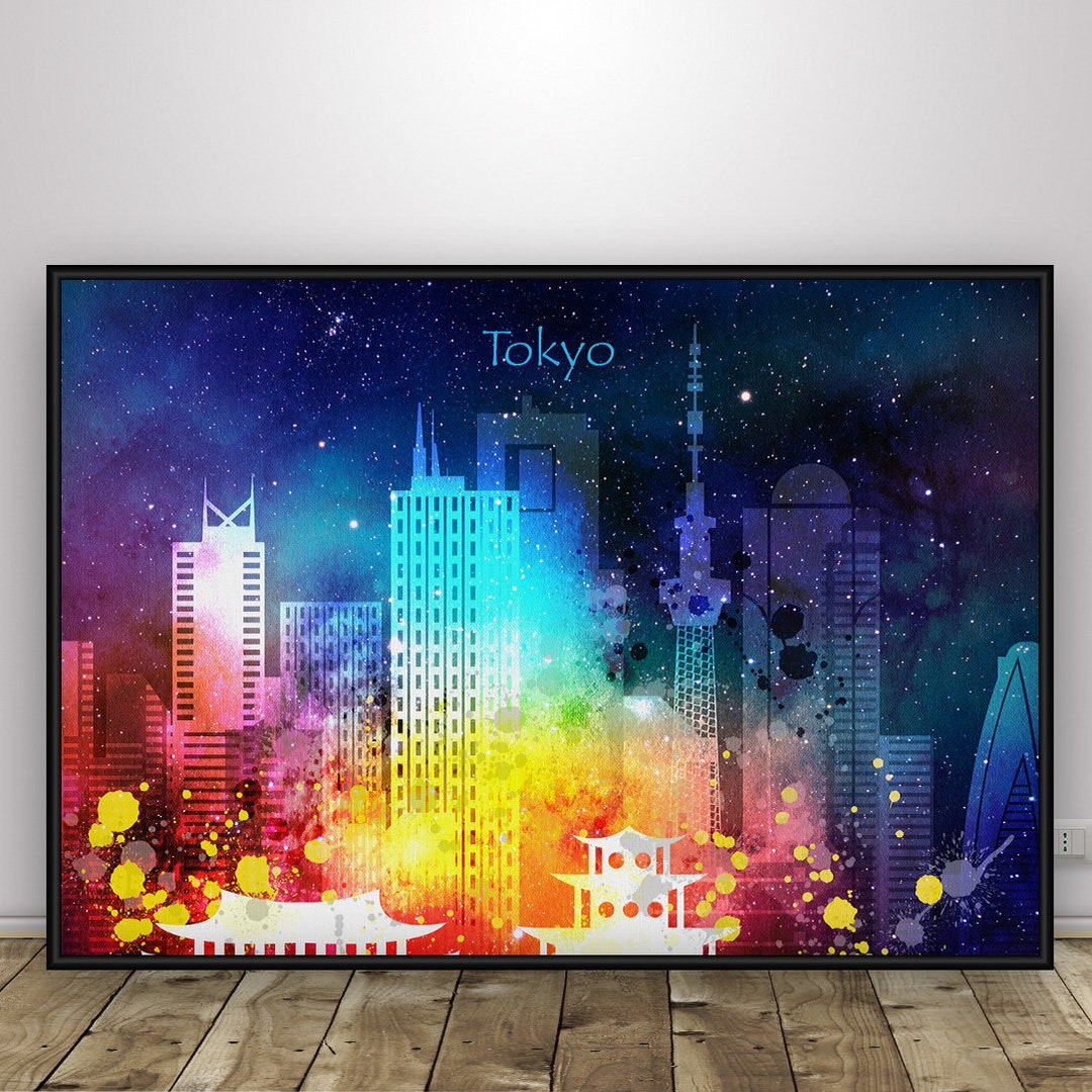 Tokyo Art Print, Tokyo Poster, Tokyo Skyline, Wall Art, Office Decor ...