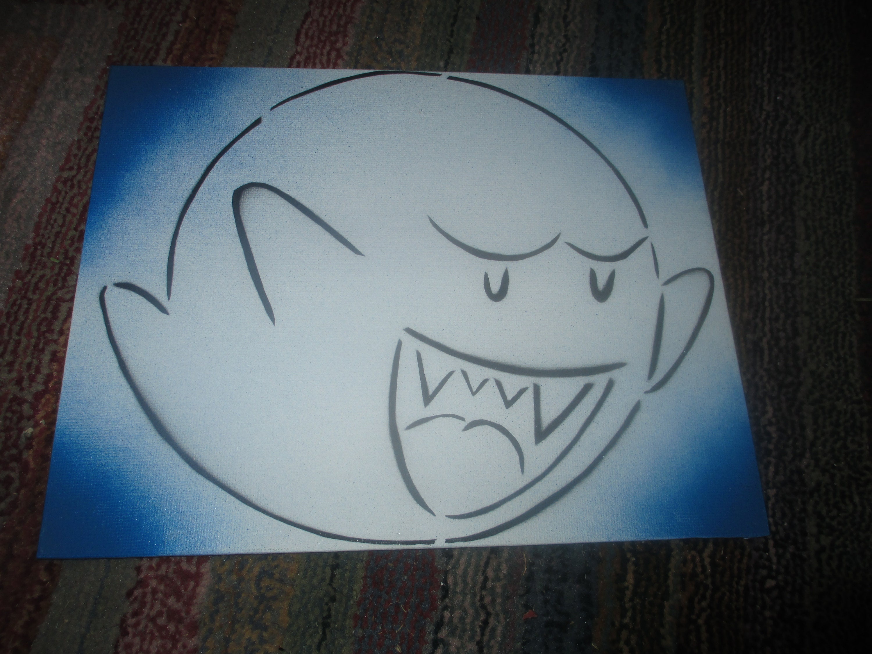 Mario Bros GHOST grafitti spray painting street art on canvas | Etsy