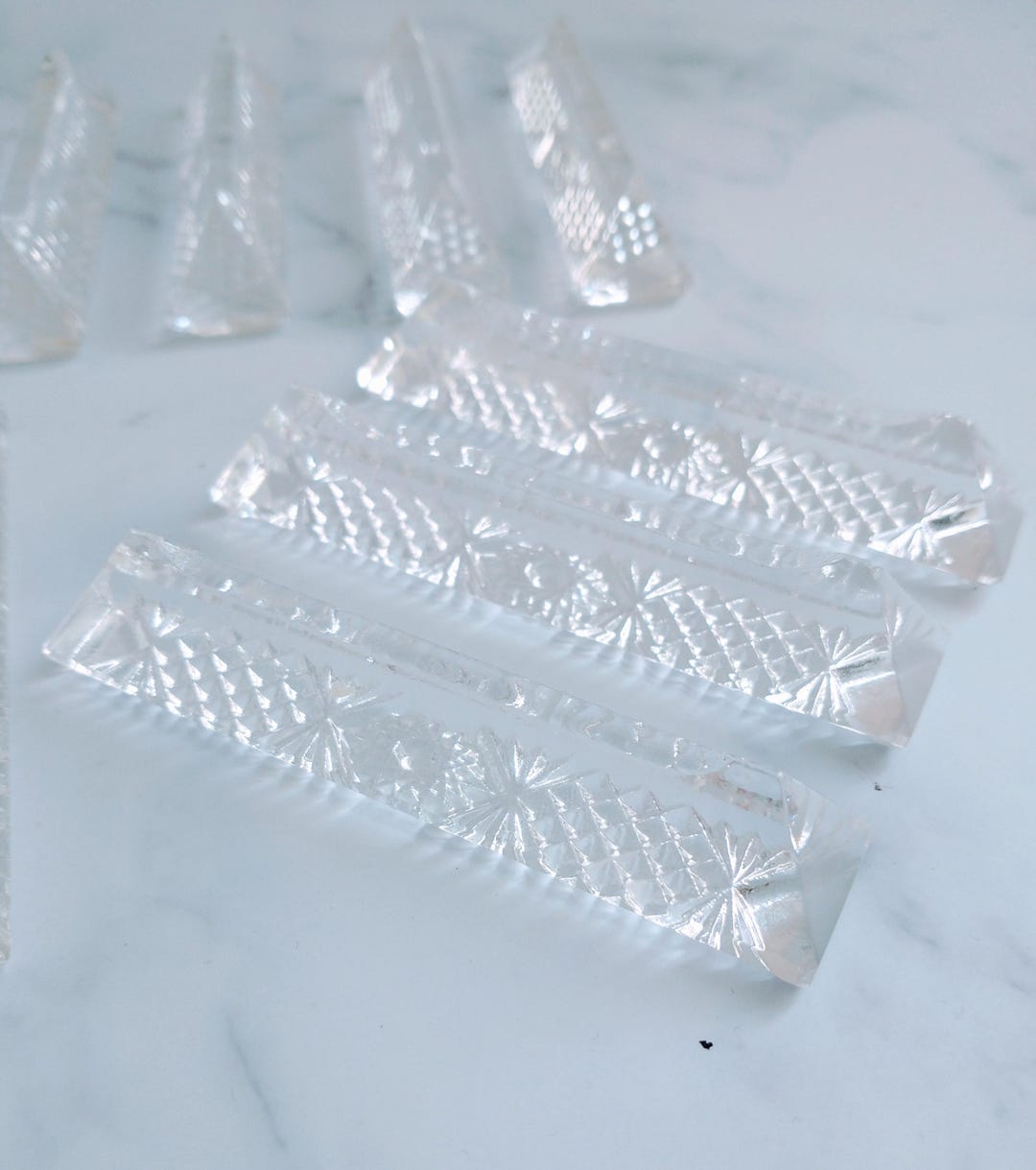 Set of 12 French Art Deco Glass Knife Rests – Vintage Tableware ...