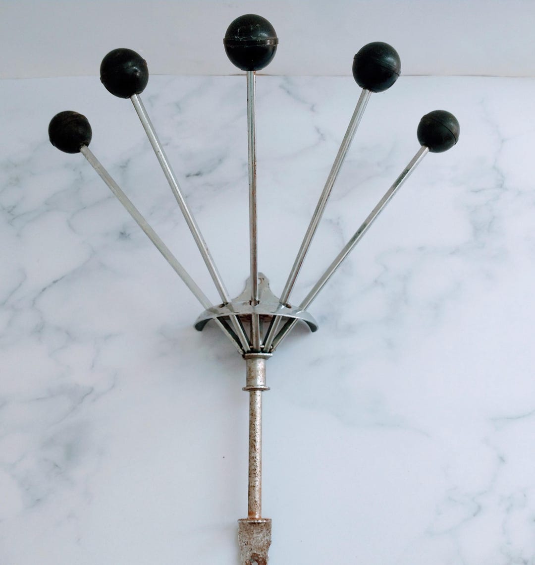 Vintage French Serjac Mid-century 5-hook Coat Rack – Retro 1960s Chrome ...
