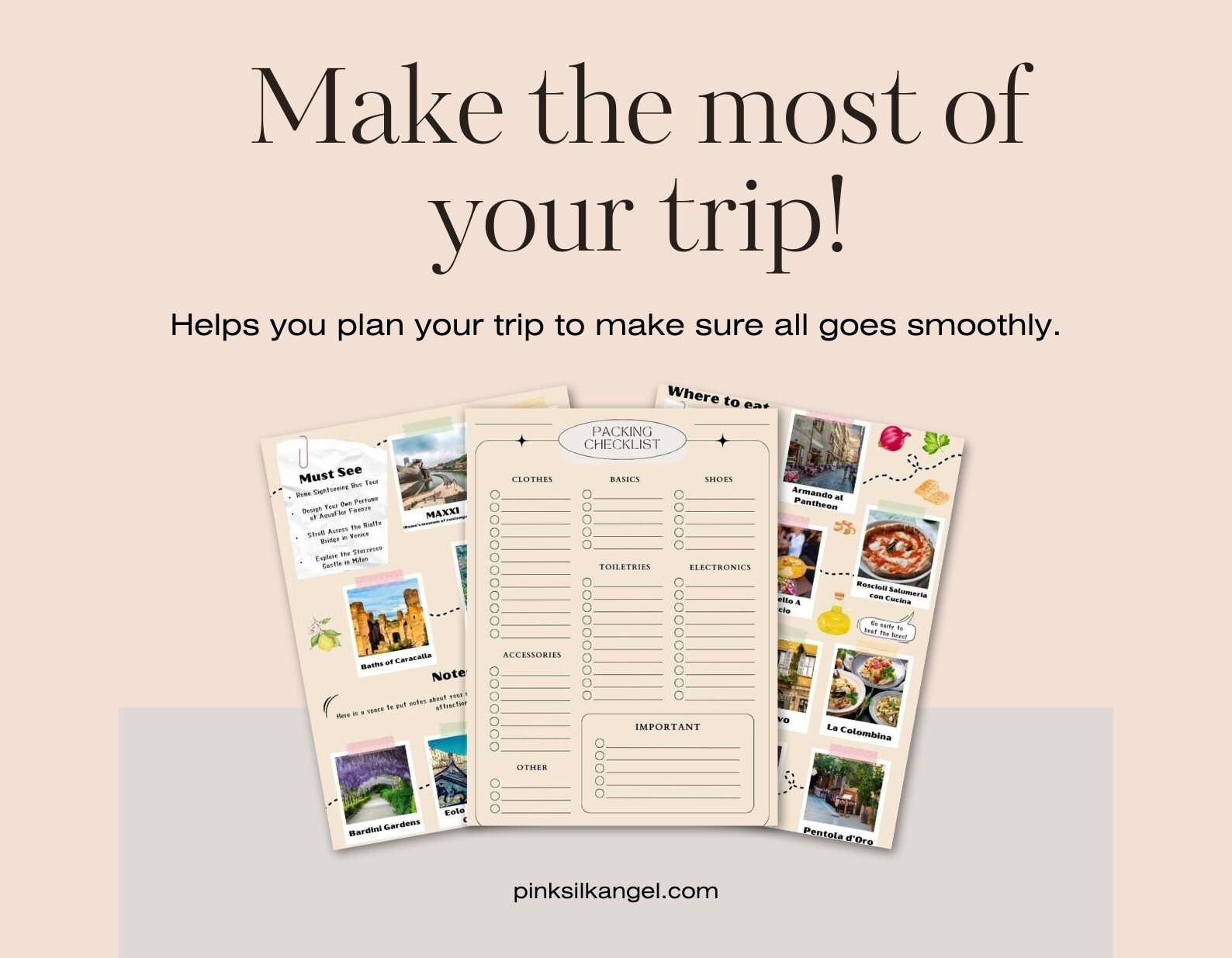 Editable Travel Itinerary Template Trip Planner Itinerary Printable ...
