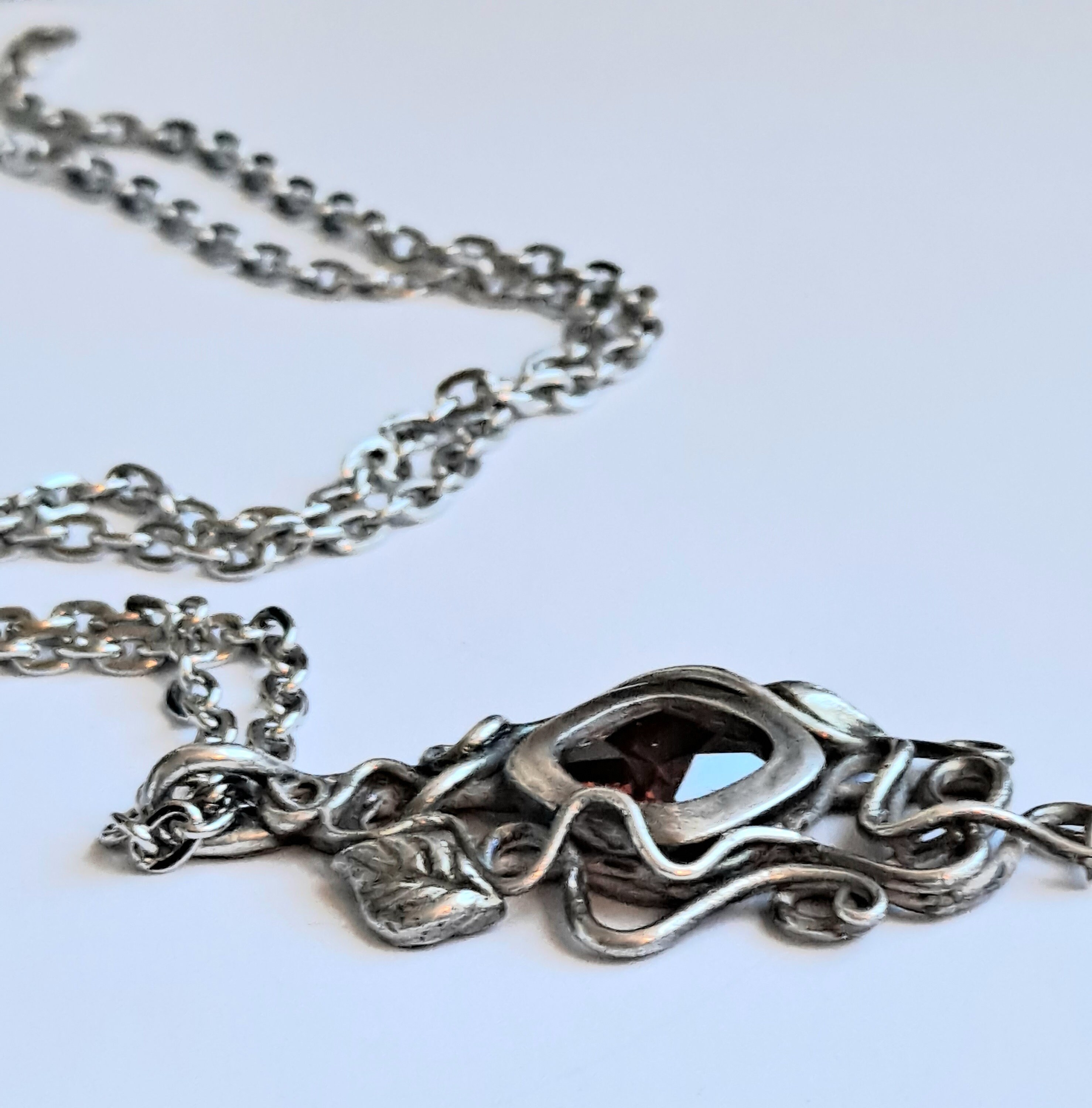 Fine Silver PMC "romancing the Stone" Pendant With Smoked Topaz Cubic ...