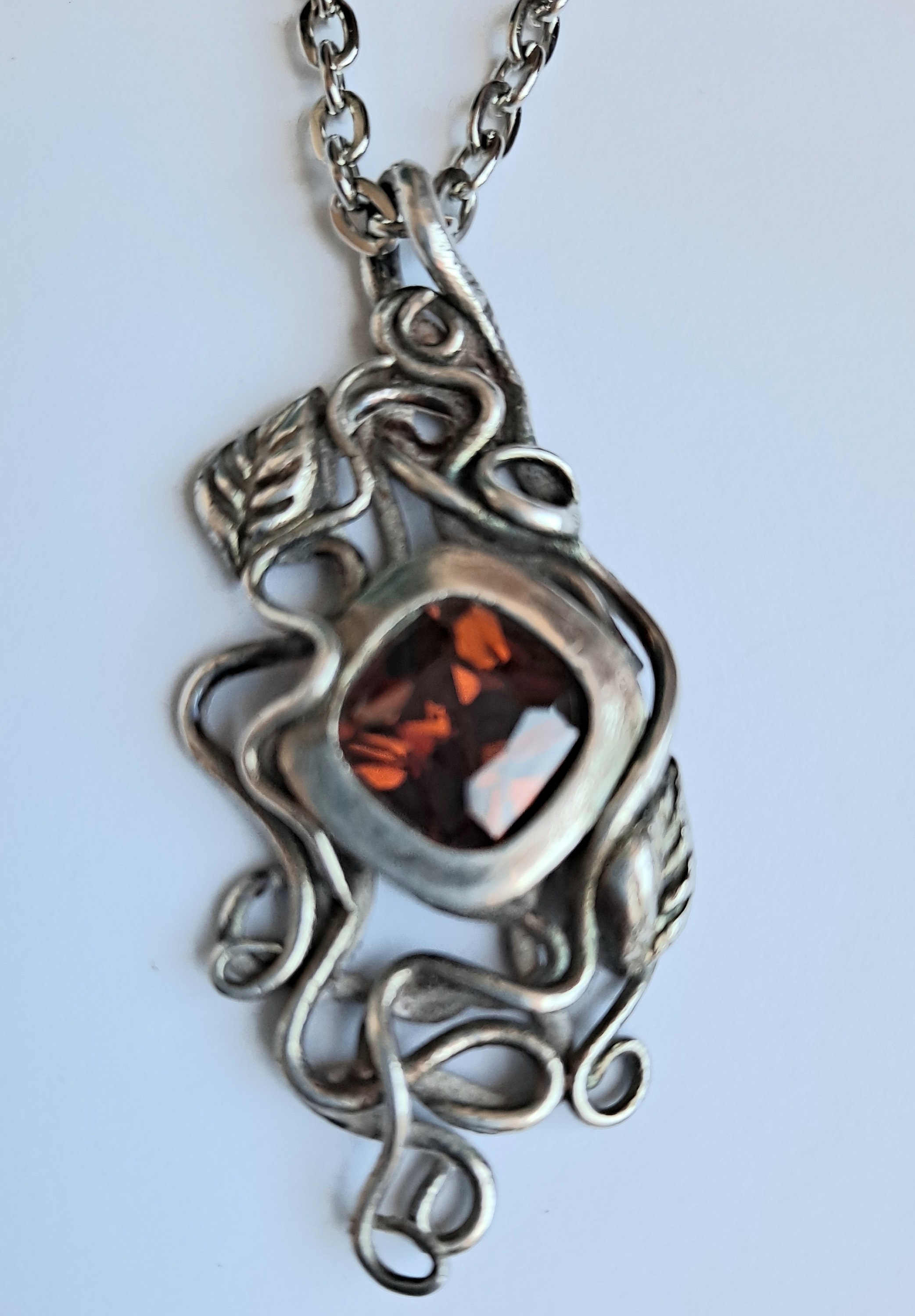 Fine Silver PMC "romancing the Stone" Pendant With Smoked Topaz Cubic ...
