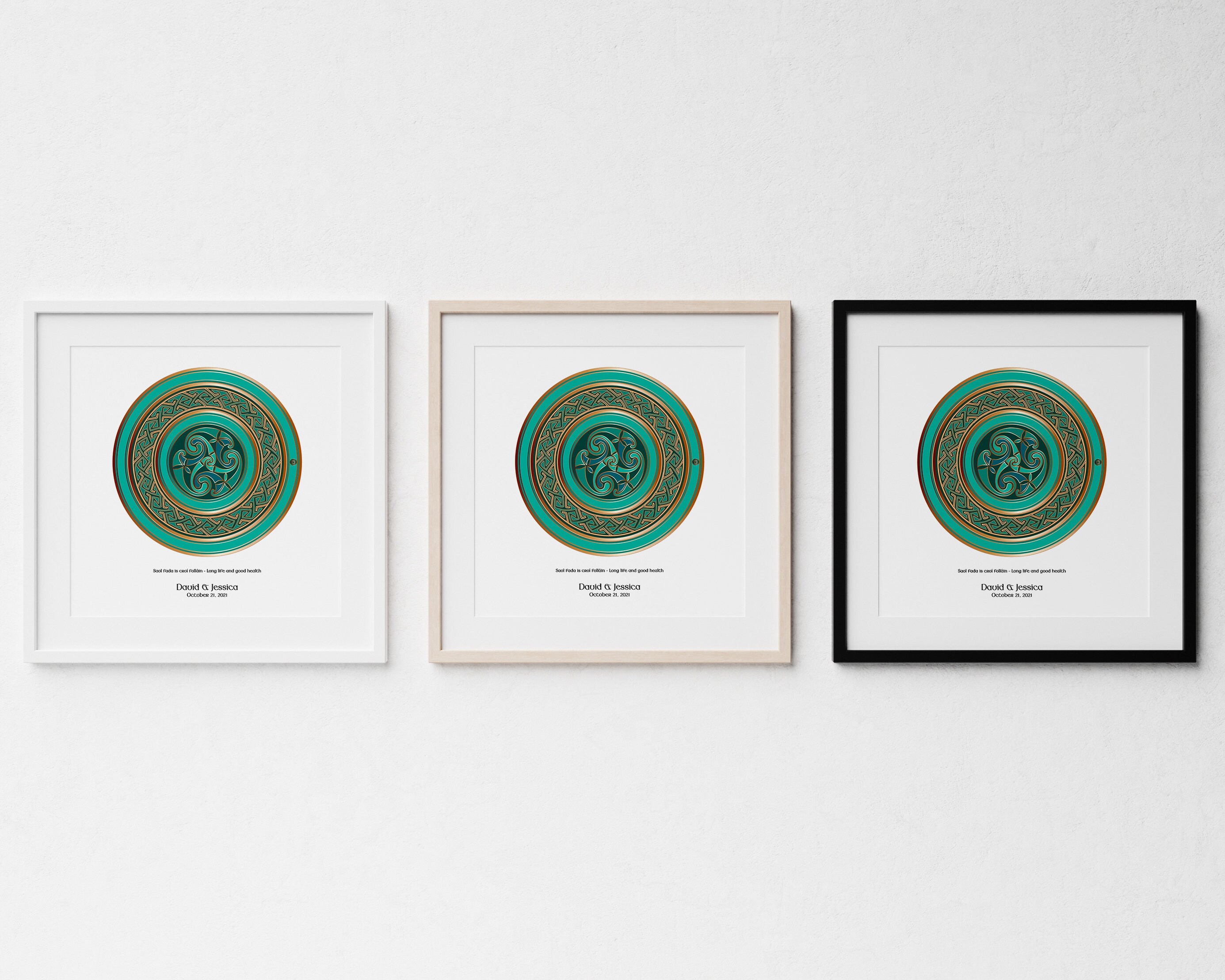 Personalized Irish Wall Decor Wedding Gift / Gaelic Framed Wall Art ...