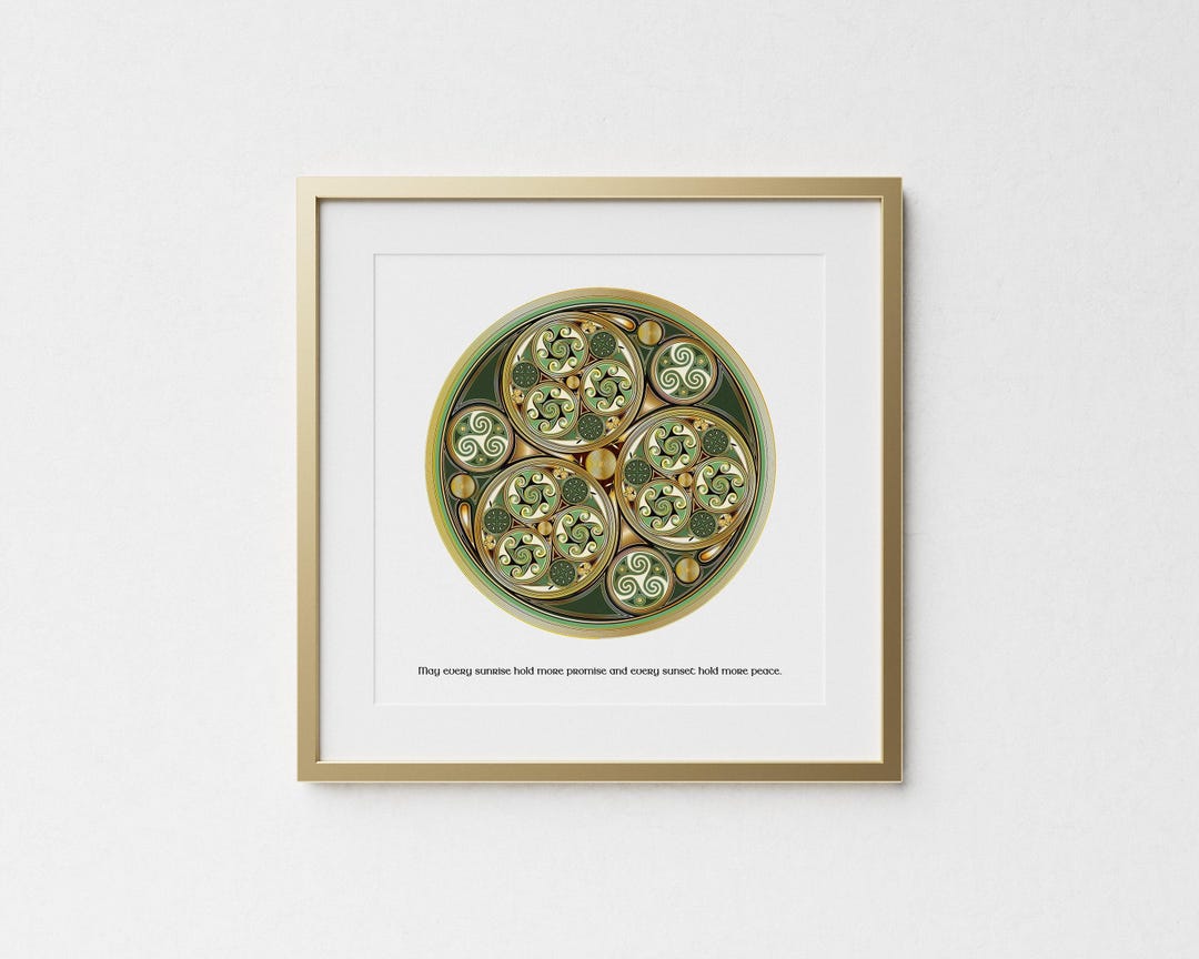 Sacred Geometry Celtic Print: Irish Wall Art (framed or Unframed) - Etsy