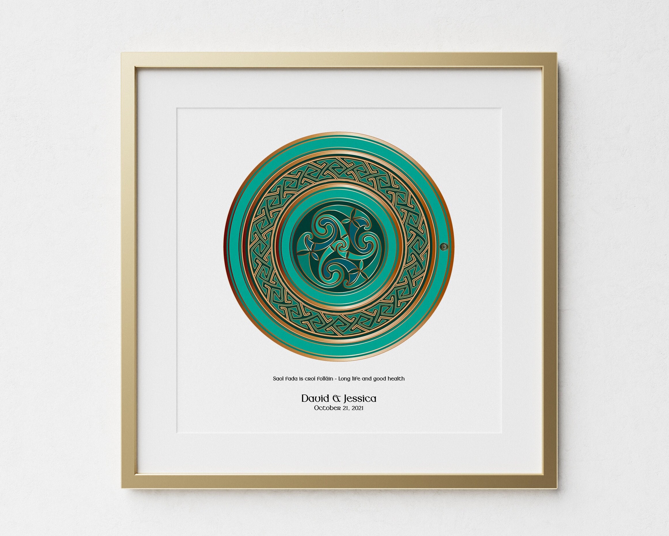 Personalized Irish Wall Decor Wedding Gift / Gaelic Framed Wall Art ...