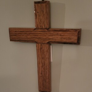 Solid Oak Wooden Cross - Etsy
