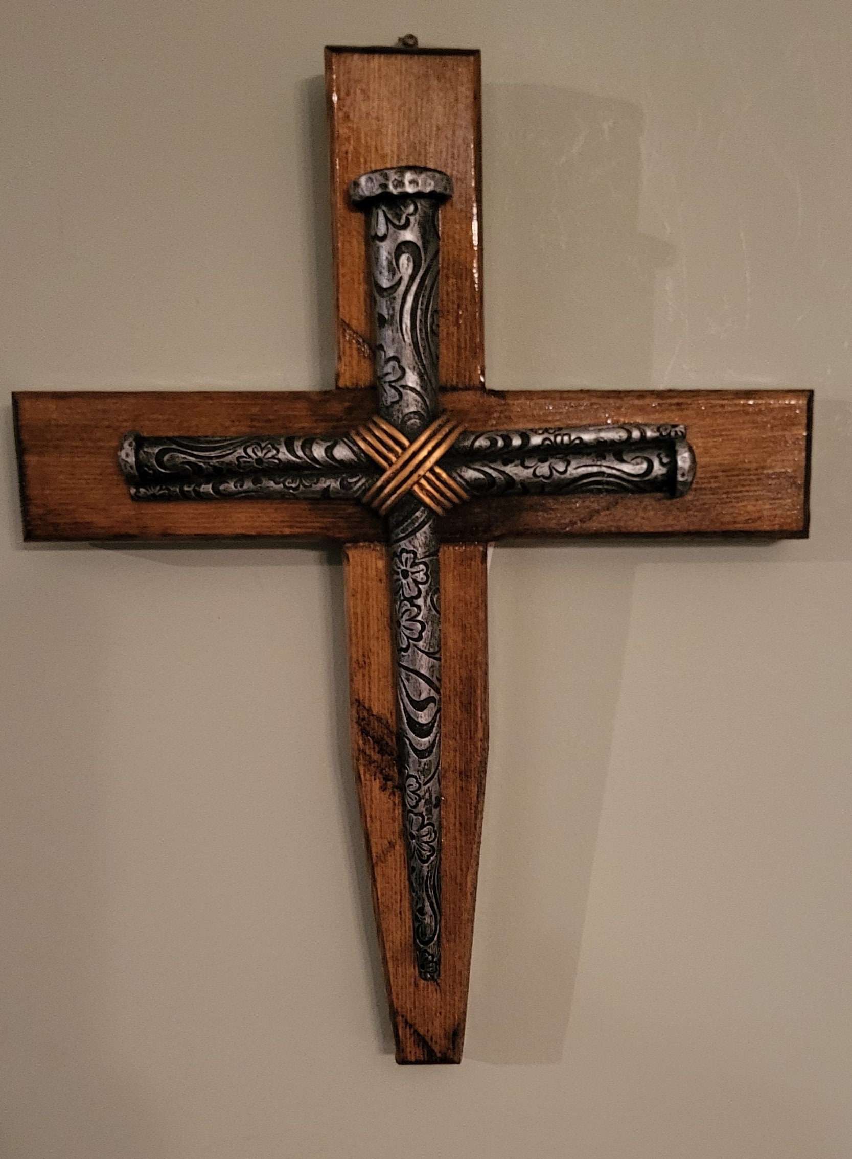 Wooden Spiked Cross - Etsy