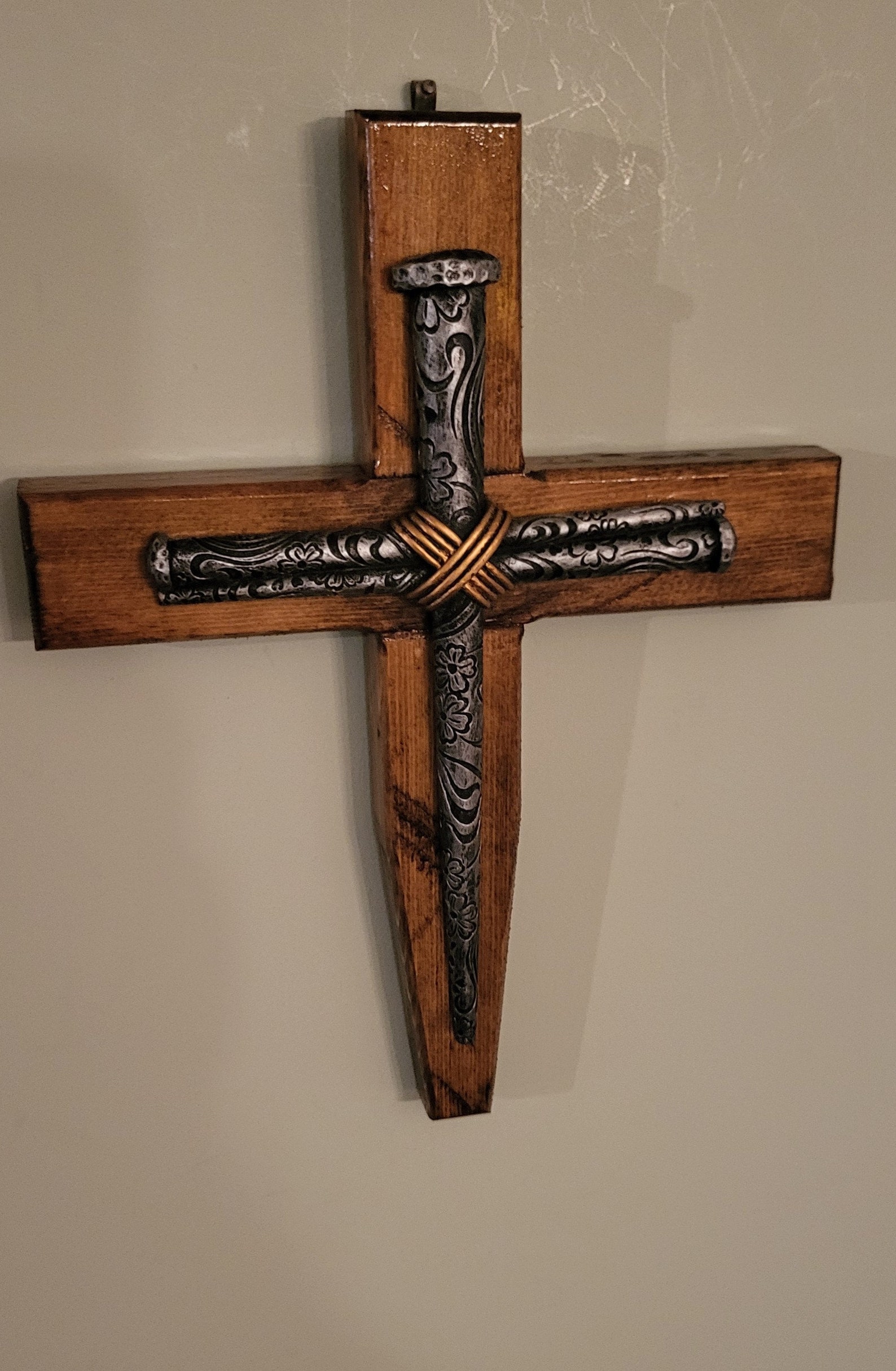 Wooden Spiked Cross - Etsy