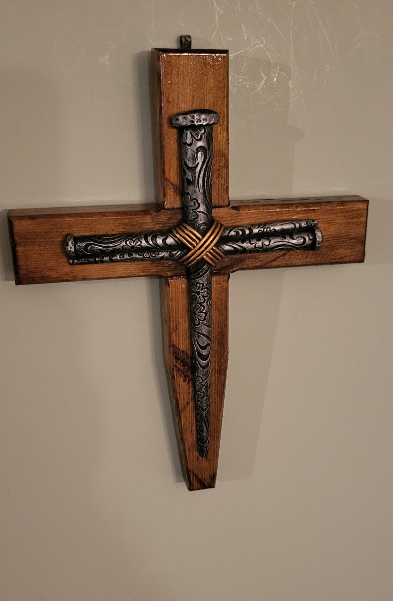 Wooden Spiked Cross - Etsy
