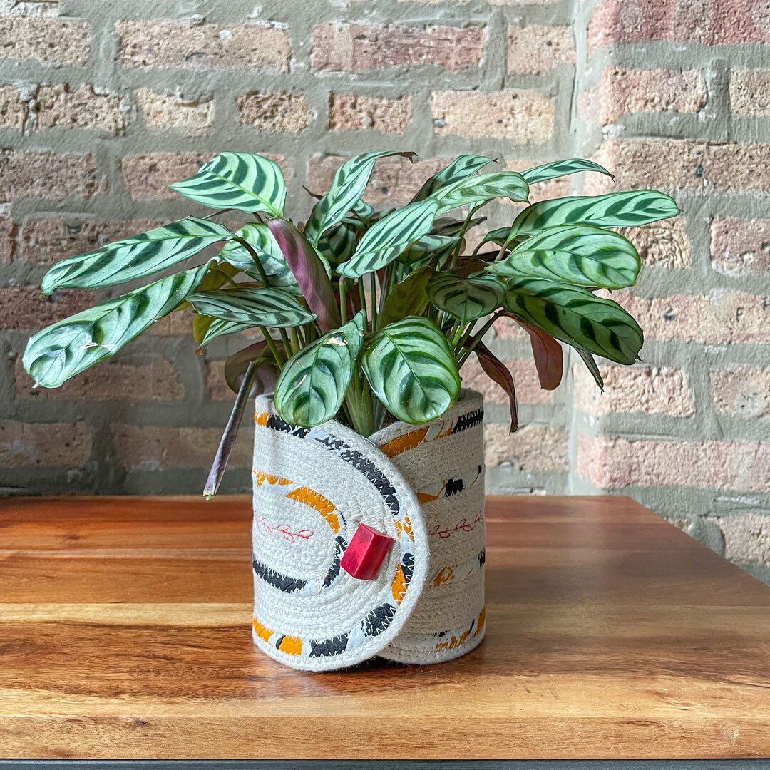 Rope Planter Wrap, for 4.5 Pot Small Houseplant Pot Cover Black, Gold ...