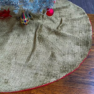 48 Reversible Sage Green, Neutral and Red Christmas Tree Skirt ...