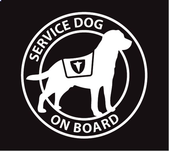 Electronics & Accessories Decals & Skins Service Dog On Board Decal 5 ...