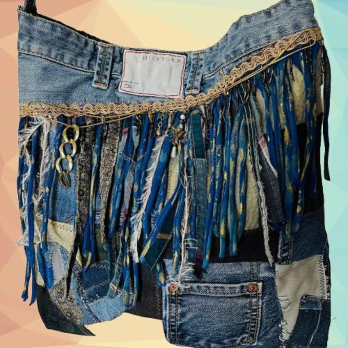 Bojo Hippy Fringed Crossbody Purse, Ultra Scrappy Artsy Bag. - Etsy
