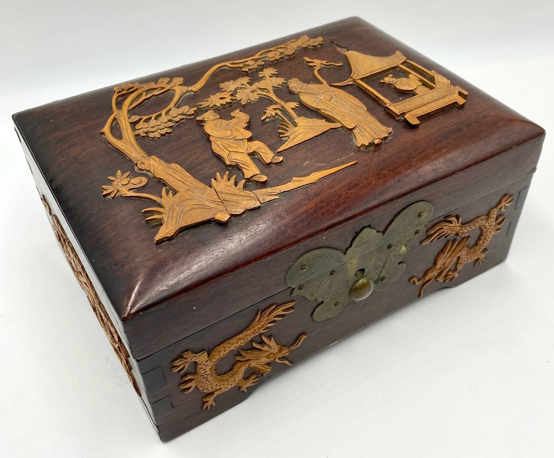 Antique Chinese Letter Box Dovetailed Wooden Box - Etsy